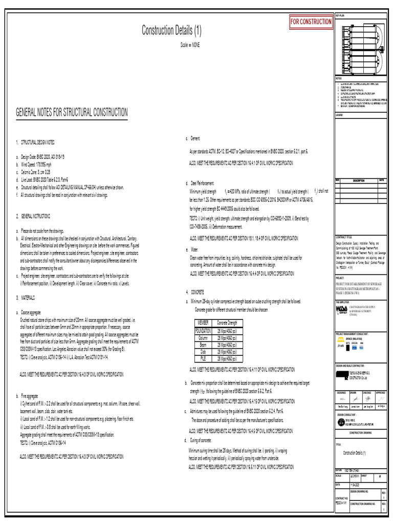 01 Construction Details (3) - General Specification-1 | PDF | Concrete | Structural Engineering