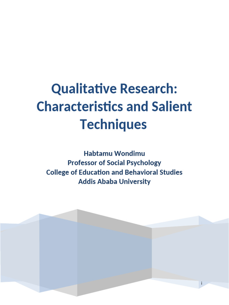 Qualitative Research-1 | PDF | Qualitative Research | Methodology