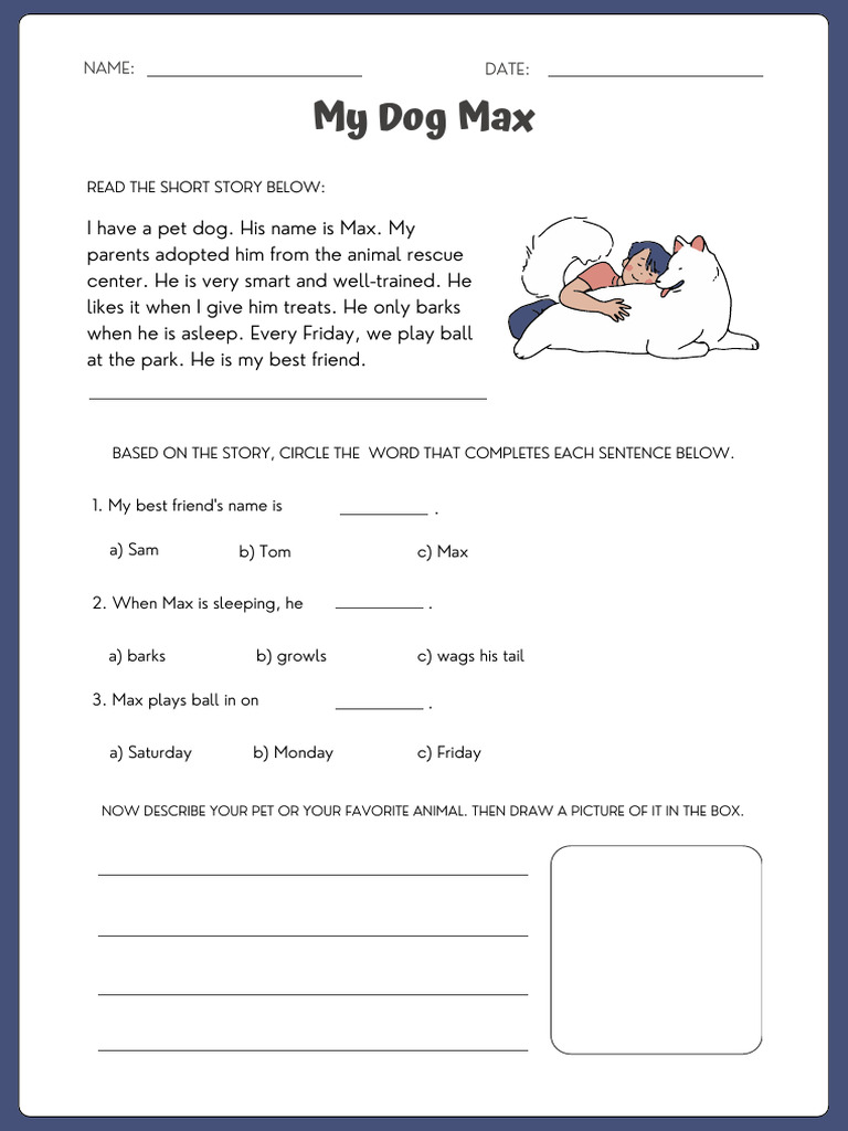 English Reading Comprehension Activity Worksheet_20250204_071607_0000 | PDF