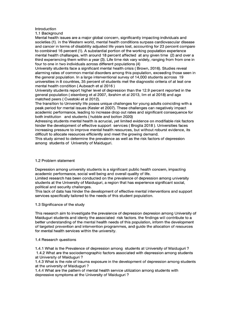 Introduction MPH PROJECT | PDF