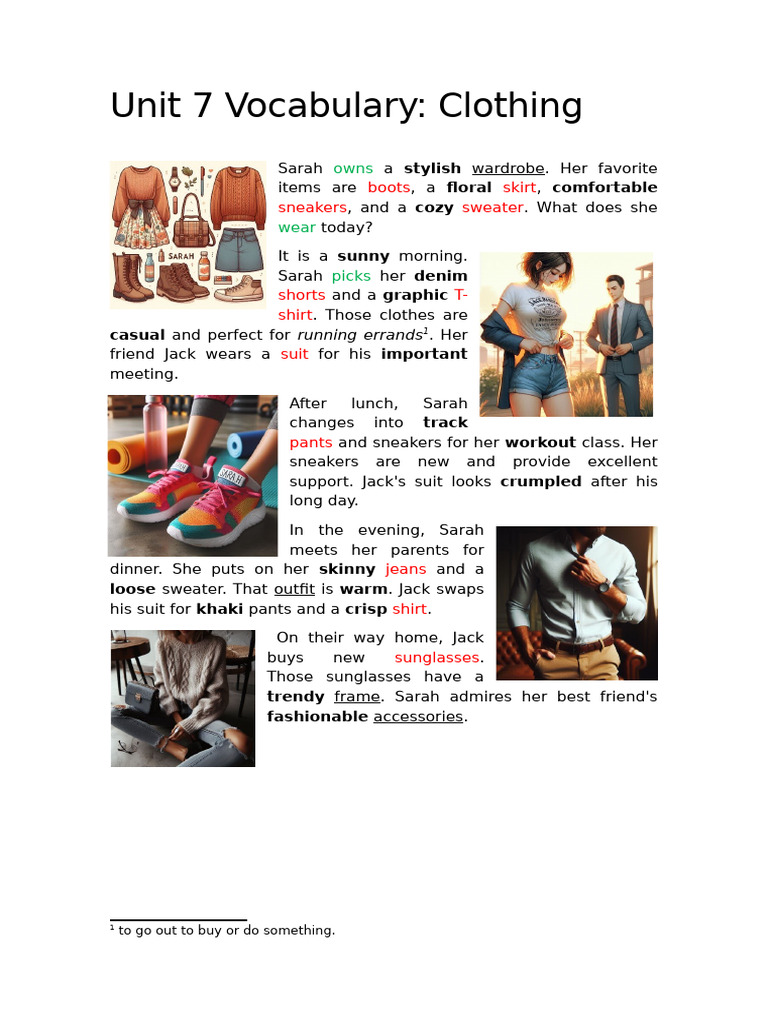 Unit 7 Vocabulary | PDF