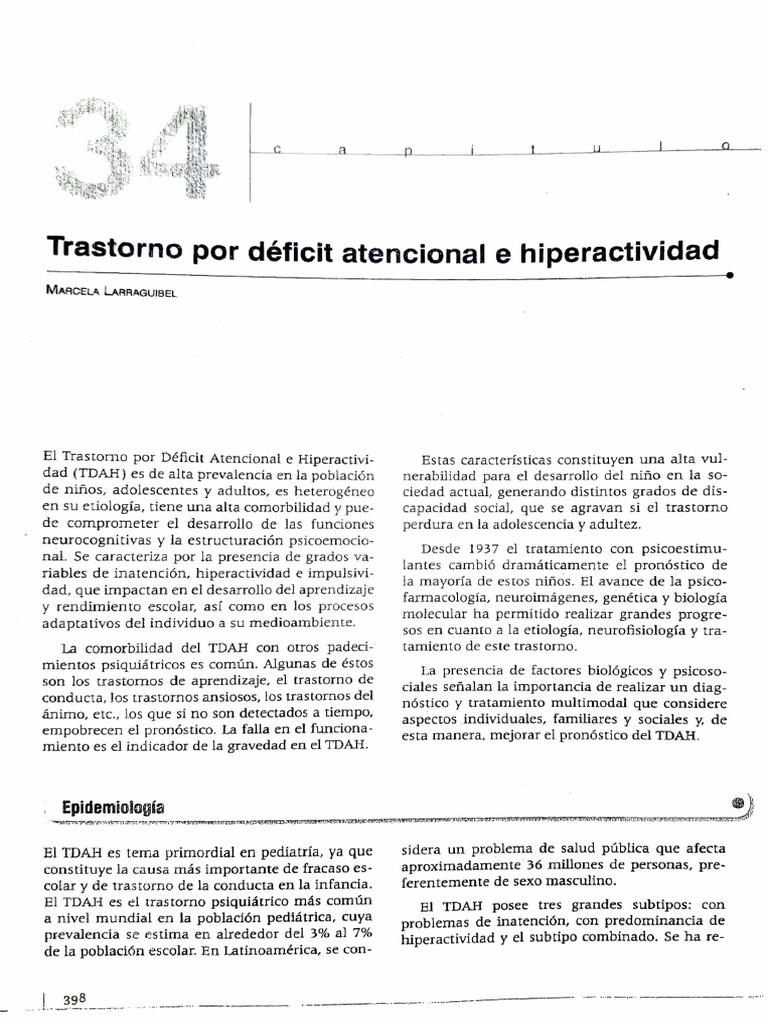 Trastorno Por DÃ©ficit Atencional e Hiperactividad | PDF | Desorden hiperactivo y deficit de ...