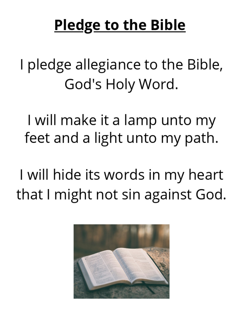 Pledges to Bible and Christian Flag | PDF