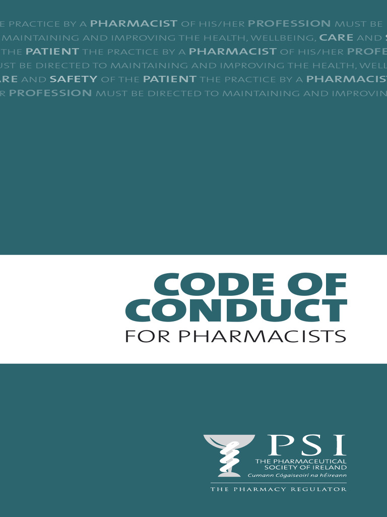 Code of Conduct for Pharmacists in Ireland | PDF | Pharmacist | Pharmacy