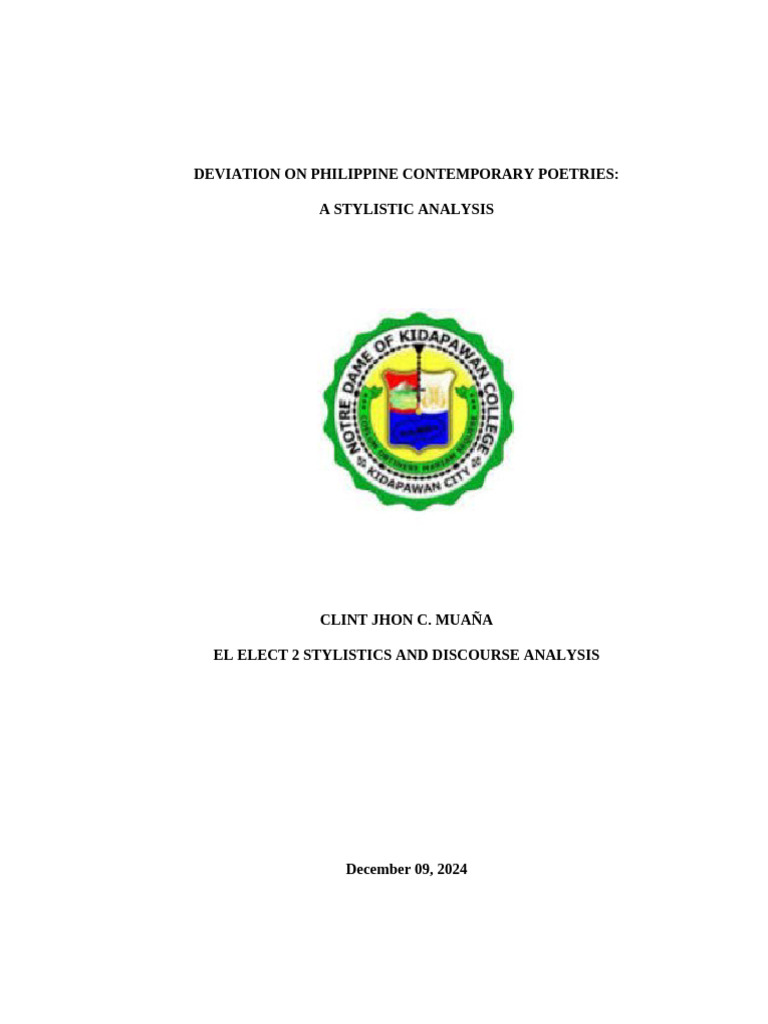 stylistics-final | PDF | Poetry | Word