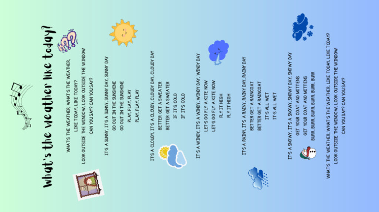 Weather Song for Kids | PDF