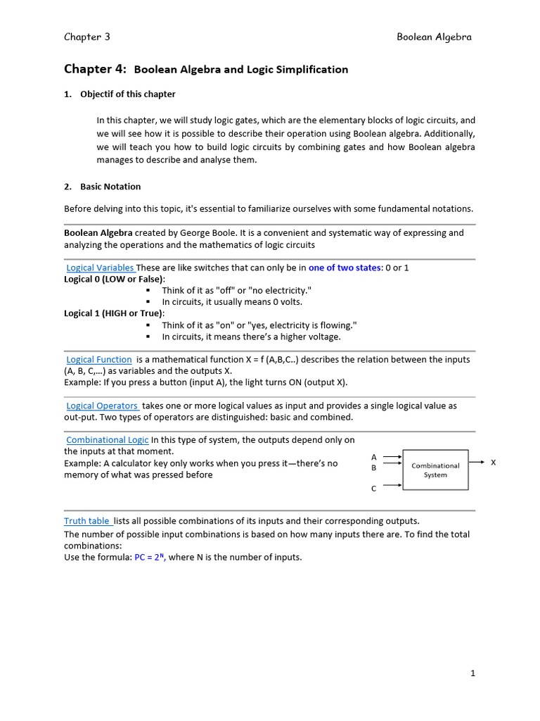 Boolean Algebra and Logic Gates Explained | PDF | Logic Gate | Boolean ...