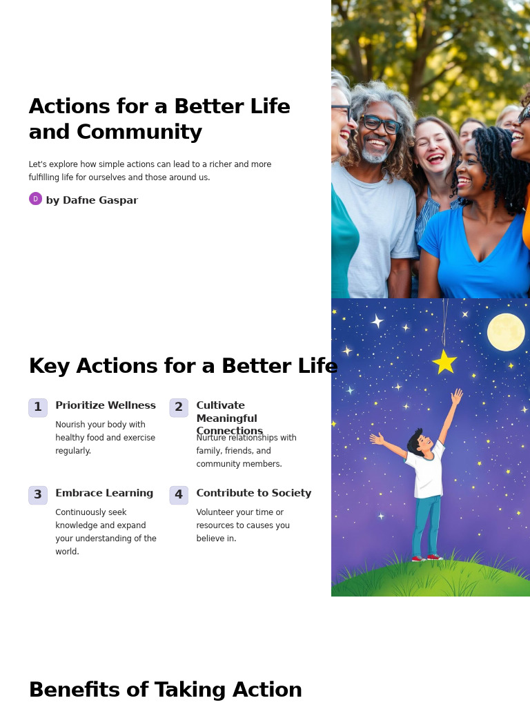 Actions for a Fulfilling Life | PDF