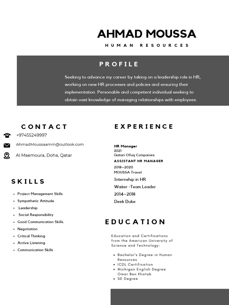 HR Leadership Career Profile | PDF | Cognition | Human Communication