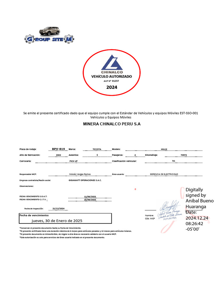BPV 819 | PDF | Vehículo de motor | Vehículos