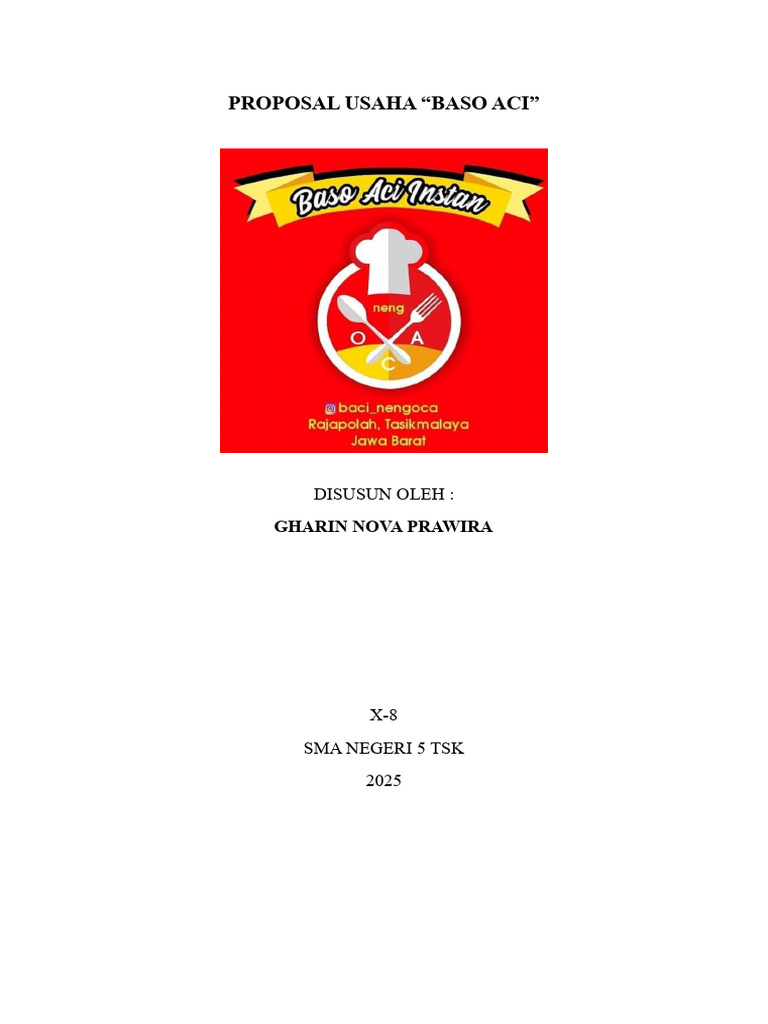 Proposal Usaha Gharin Nova | PDF