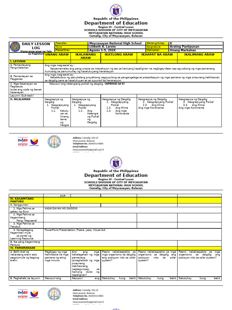 Week 2 - DLL - Ap8-2024-2025 | PDF
