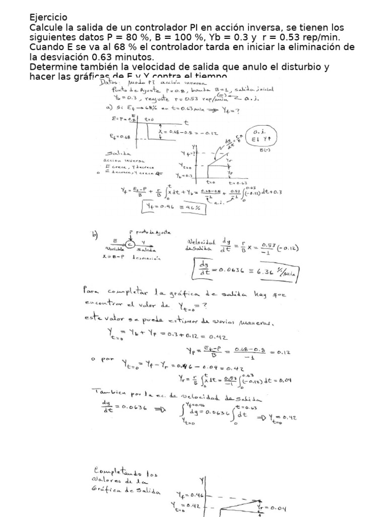 Ejemplos de Modo PI PD y PID-1 | PDF