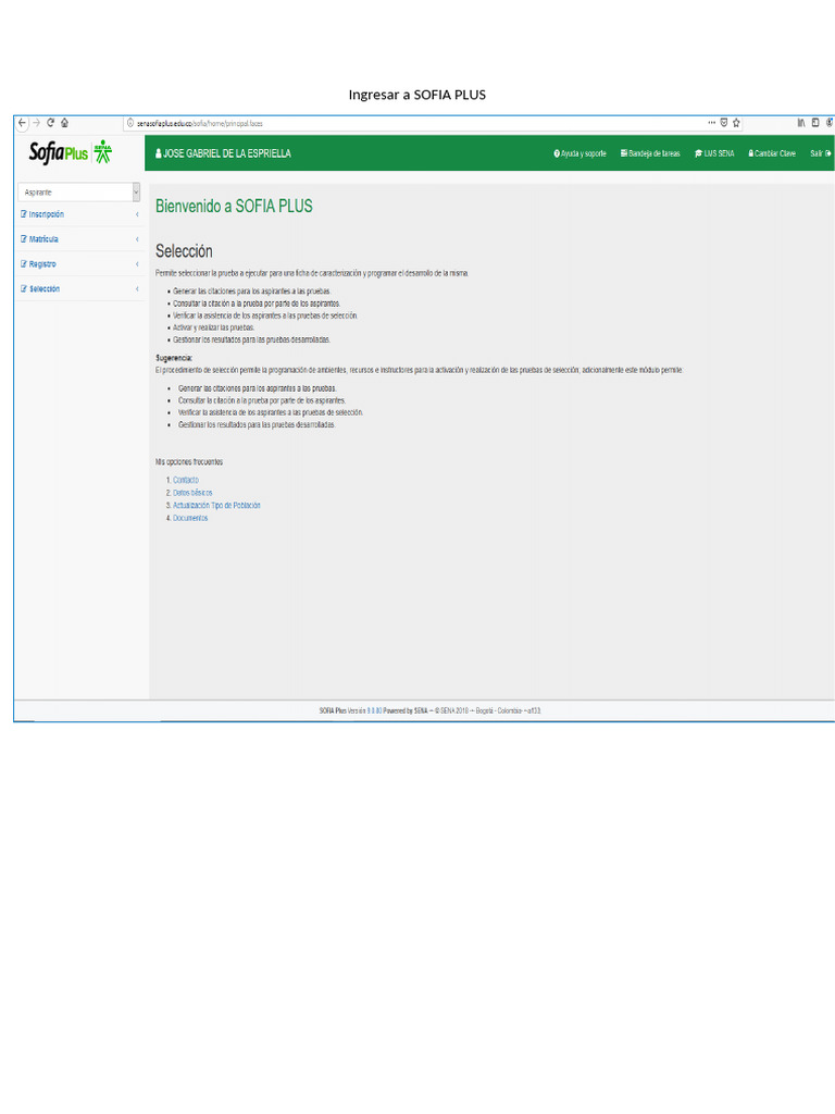 Datos Actualizados de Sofia Plus | PDF