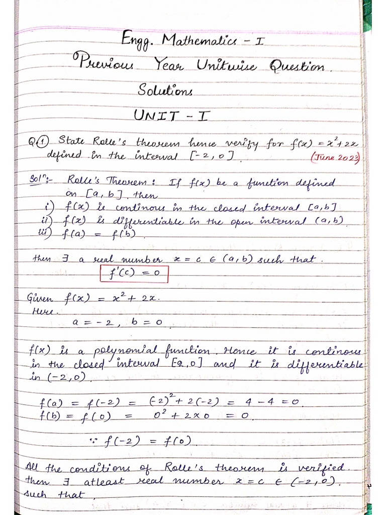 PYQ'S UNIT 1 Solution M-I | PDF