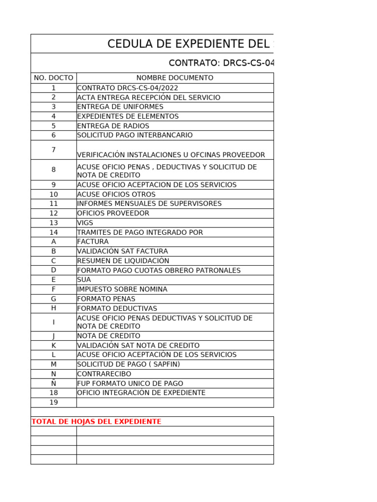 Cedu para Llenar Serv Vigilancia Ejercicio 2023 Correcta | PDF