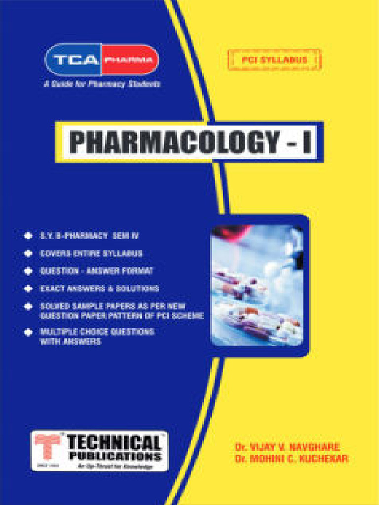 Pharmacology I 2019 Workbook For Pharmacy Exam Technical Publications | PDF
