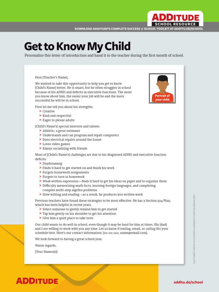 Get to Know My Child | PDF | Cognition | Behavioural Sciences