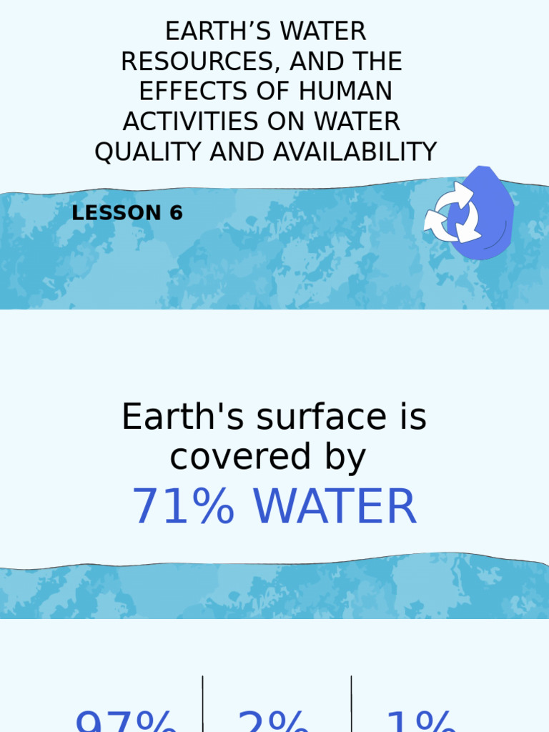 Lesson 6-Earth's Water Resources | PDF | Seawater | Water