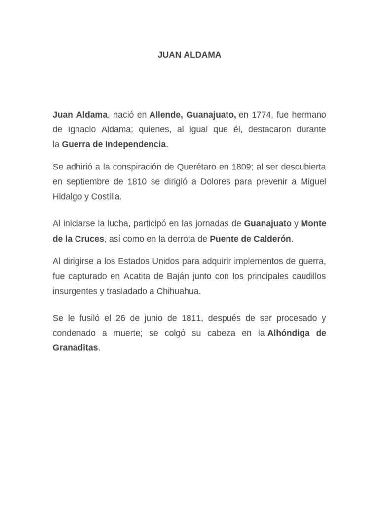 Juan Aldama | PDF