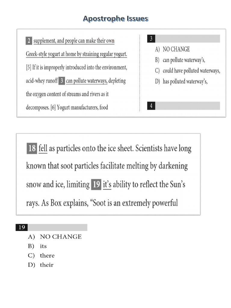 Apostrophe Usage Quiz Results | PDF