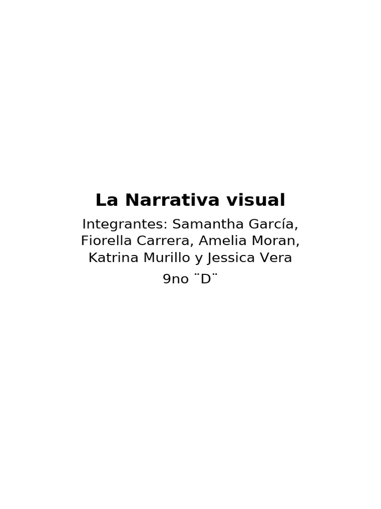 Características de la Narrativa Visual | PDF | Narrativa | Narración