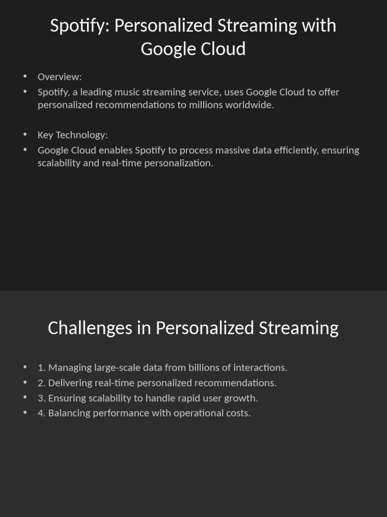 Spotify Case Study Google Cloud | PDF