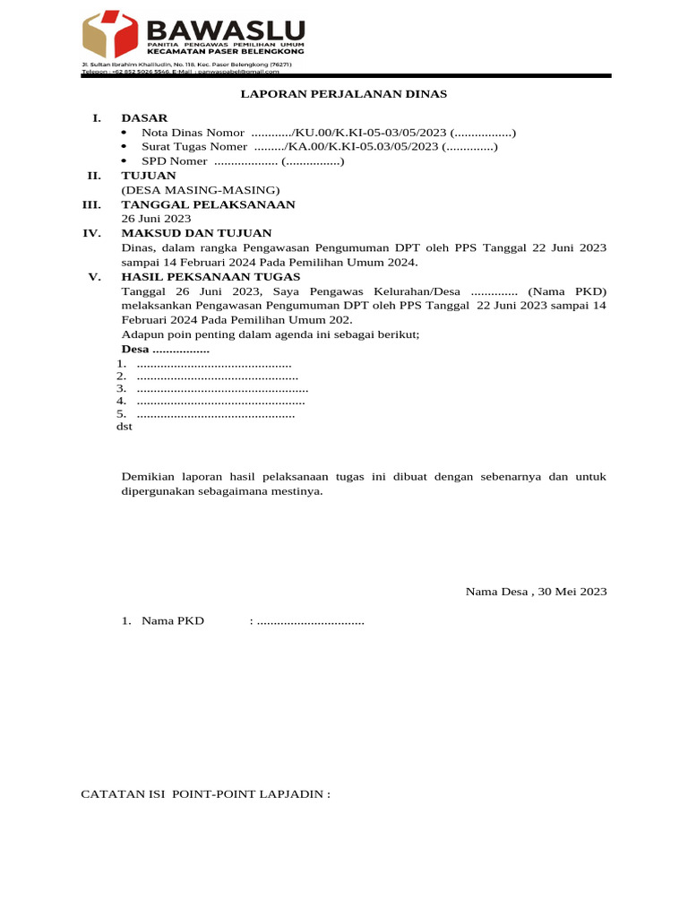 Contoh Lapjadin DPT | PDF