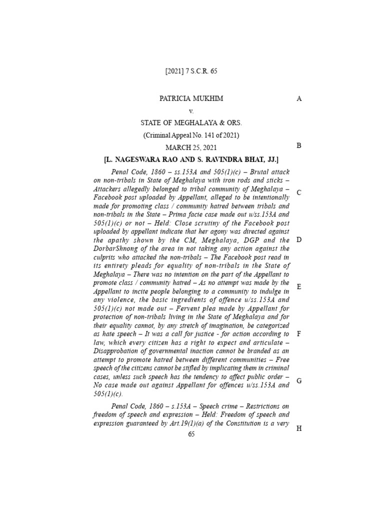 case1 (2) | PDF | Defamation | Freedom Of Speech