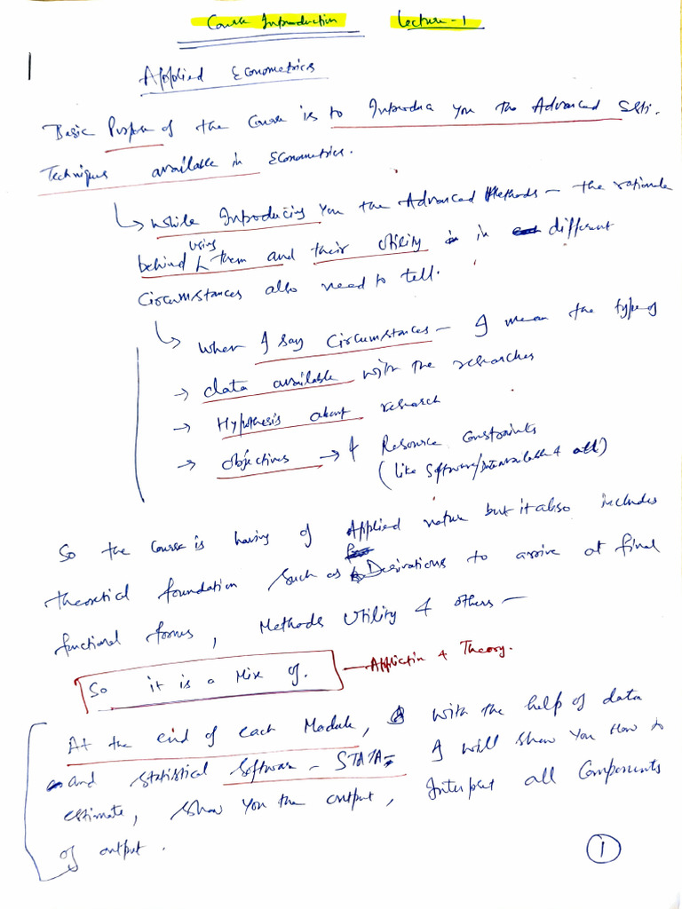 Lecture 1 Intro | PDF