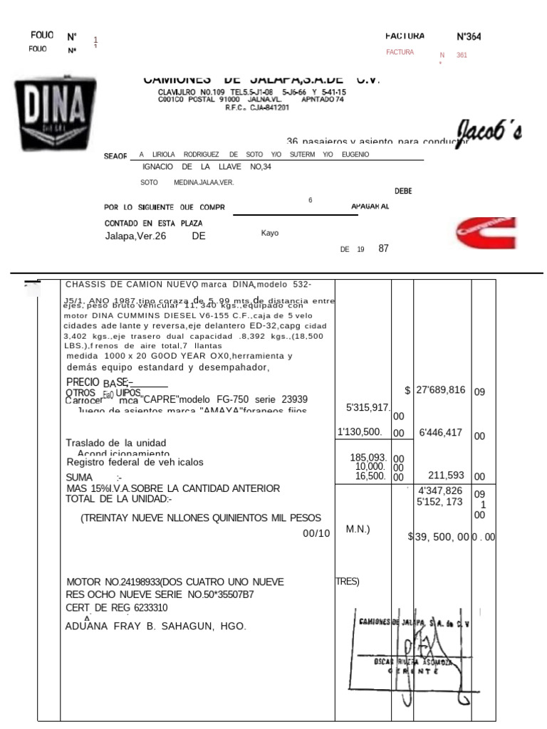 volvofactura(2) | PDF | Vehículo de motor | Vehículos terrestres