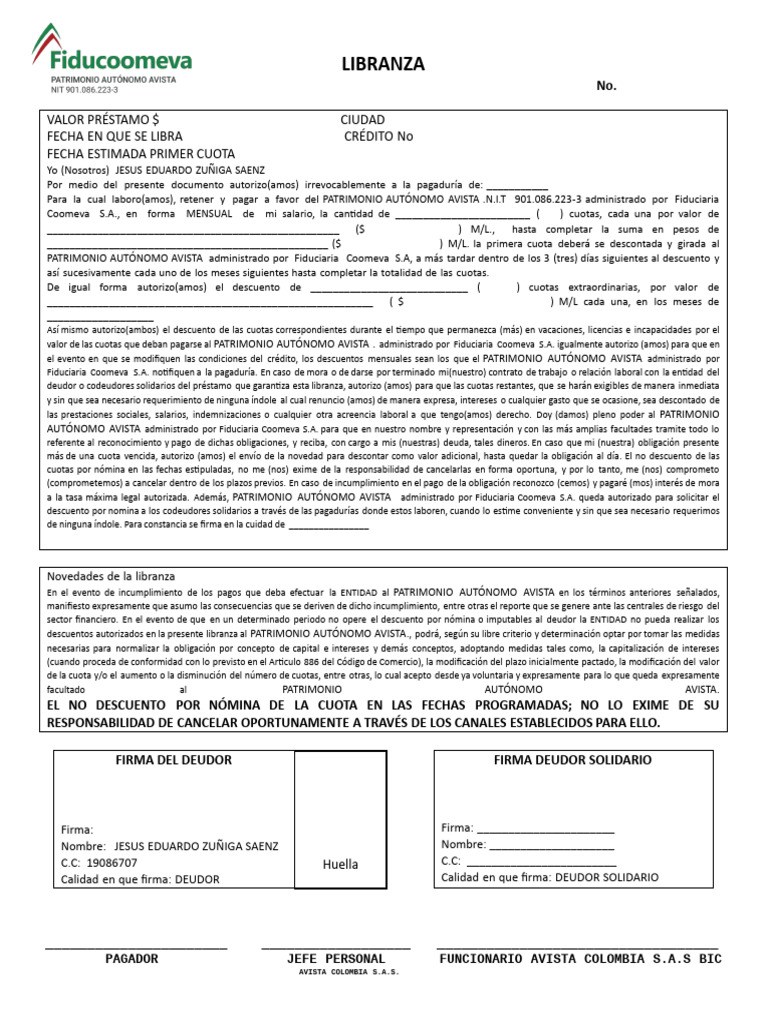 Libranza | PDF | Pagos