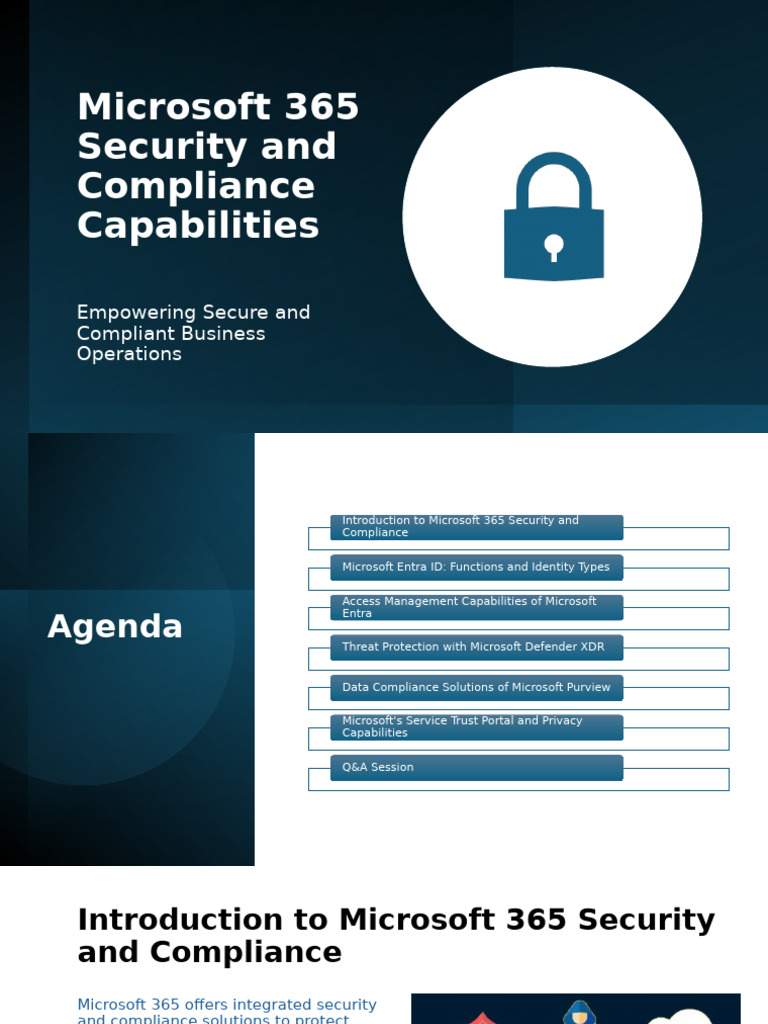 Microsoft 365 Security and Compliance Capabilities | PDF | Computer ...