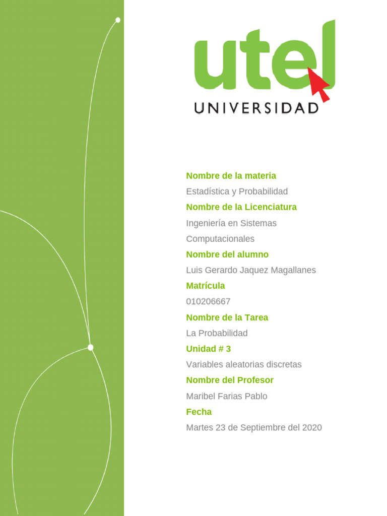 Actividad3_EyP_UTEL | PDF | Distribución de veneno | Enseñanza de matemática