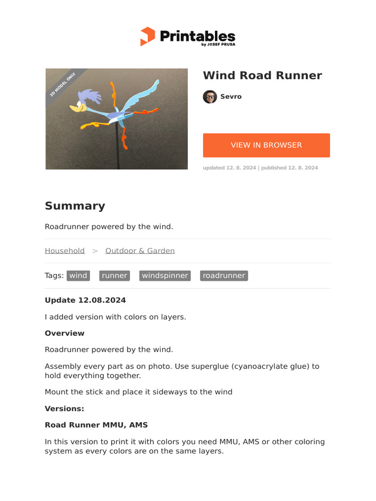 Wind Road Runner | PDF