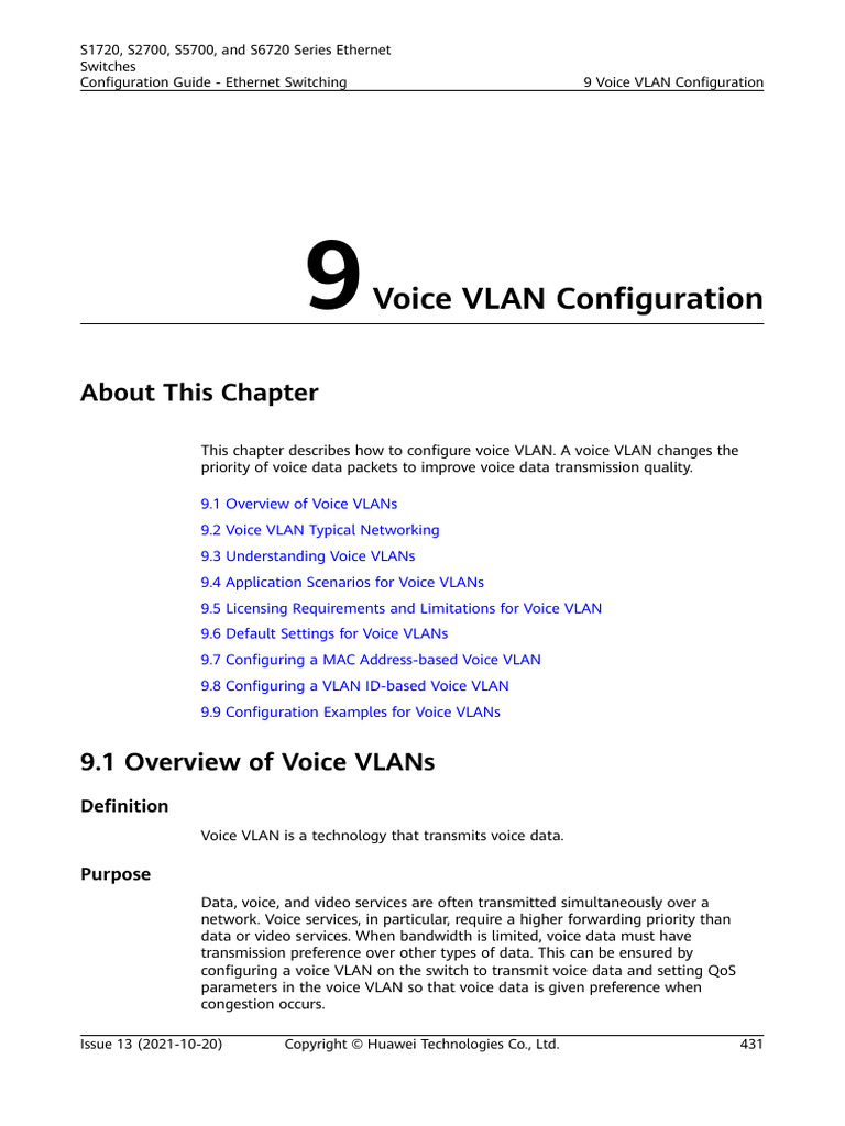 Voice VLAN Configuration Guide | PDF | Network Switch | Computer Network