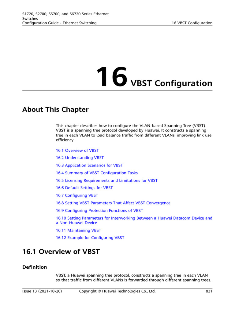 01-16 VBST Configuration | PDF | Network Switch | Telecommunications Standards