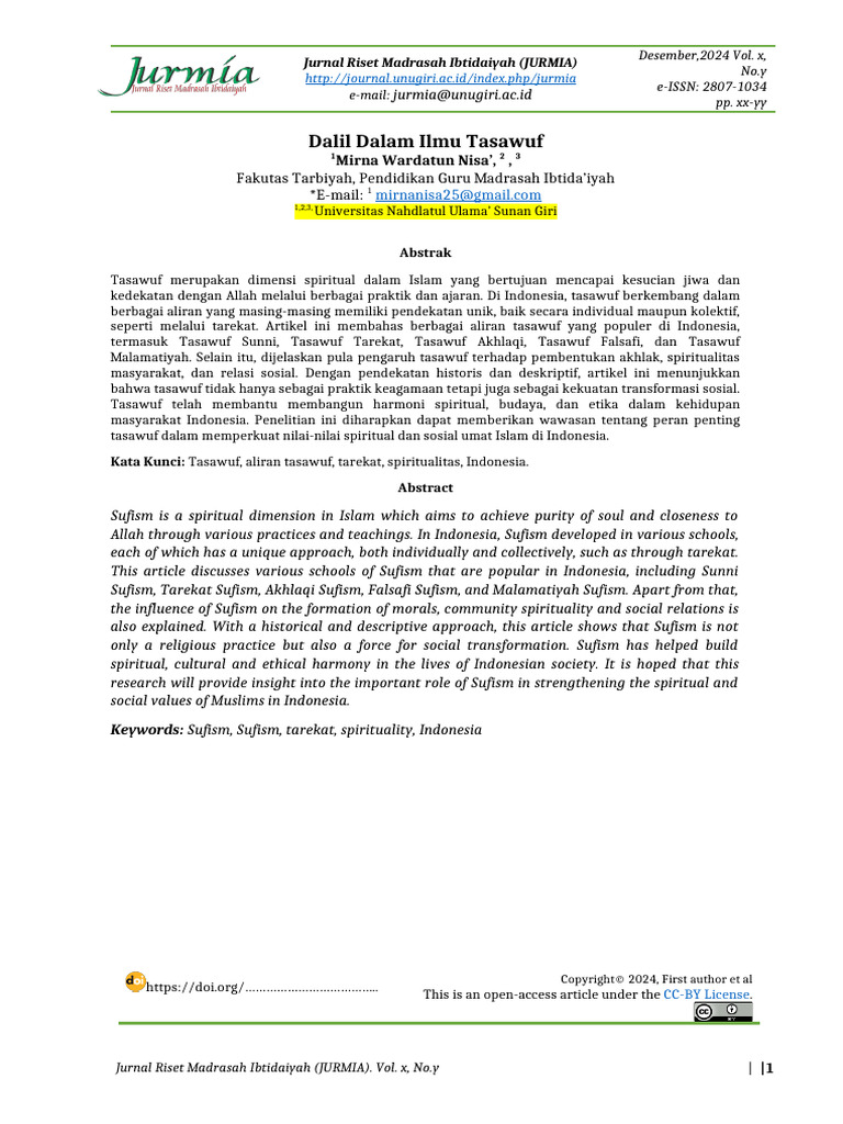 Akhlaq Tasawuf - Aliran Taawuf | PDF