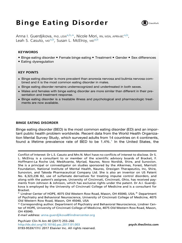 Binge Eating Disorder (Complementario) | PDF | Binge Eating Disorder ...