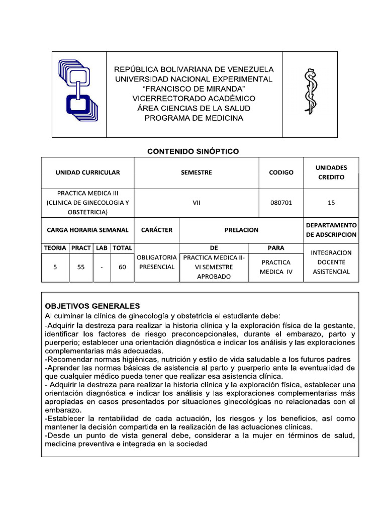 Práctica Médica. Clínica de Ginecología y Obstetricia | PDF