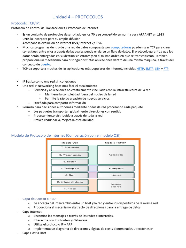 Unidad IV - Tec de Redes - Tec en Des Web - 2634 | PDF | Dirección IP ...