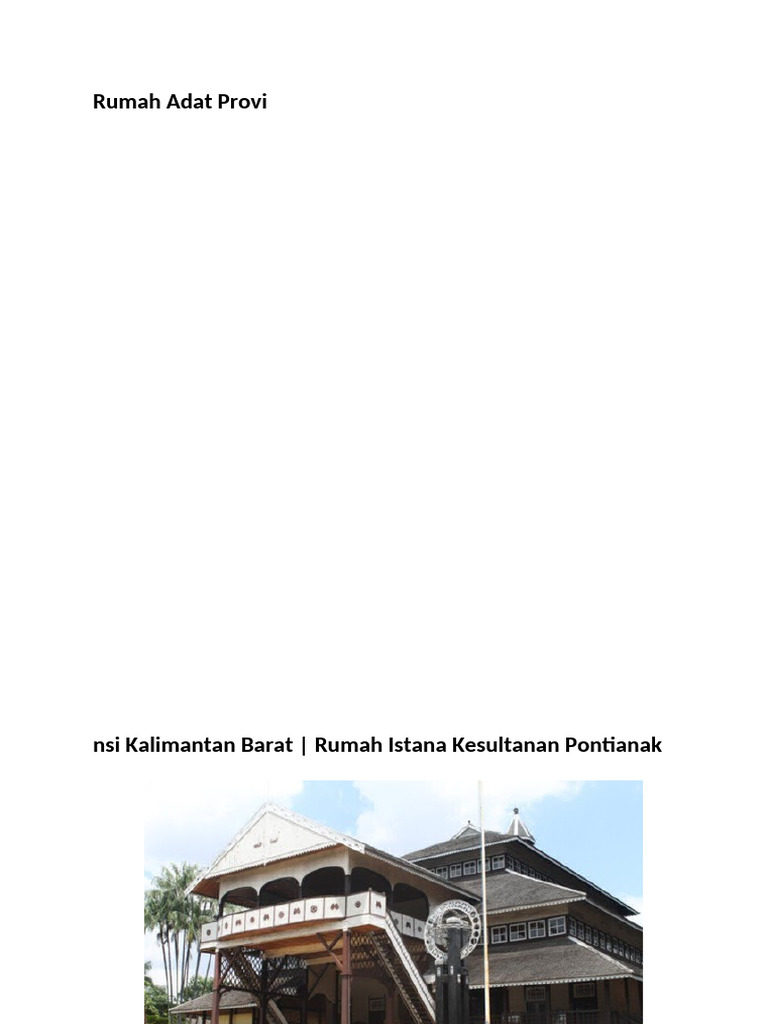 Rumah Adat Provi | PDF
