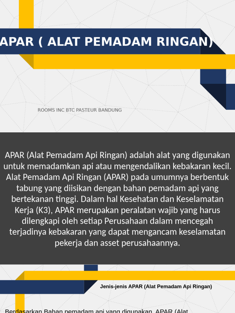 Jenis Apar APAR | PDF