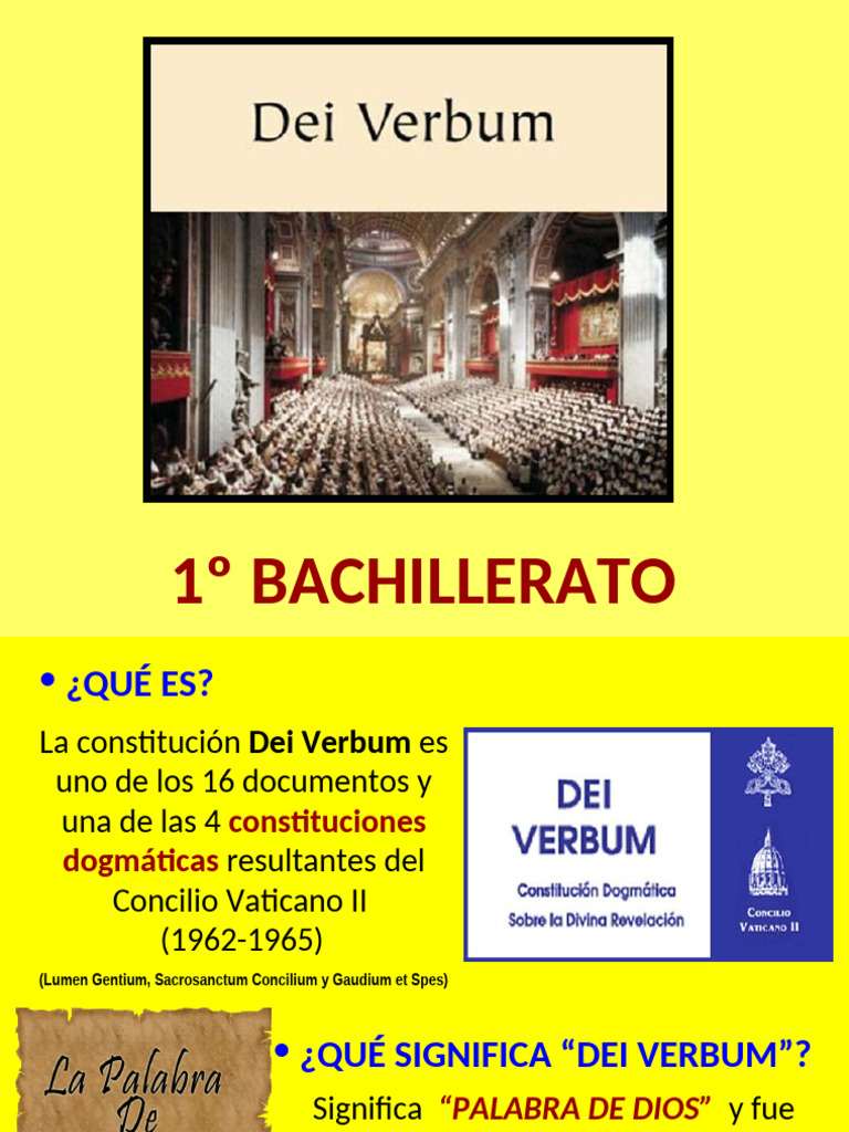 Dei Verbum | PDF | Biblia | Jesús