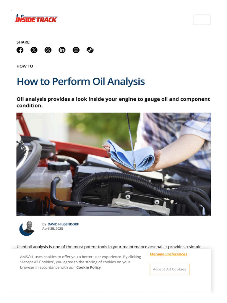 How To Perform Oil Analysis - AMSOIL Blog | PDF