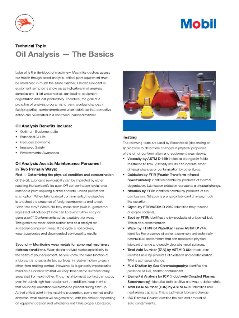 TT The Basics of Oil Analysis | PDF