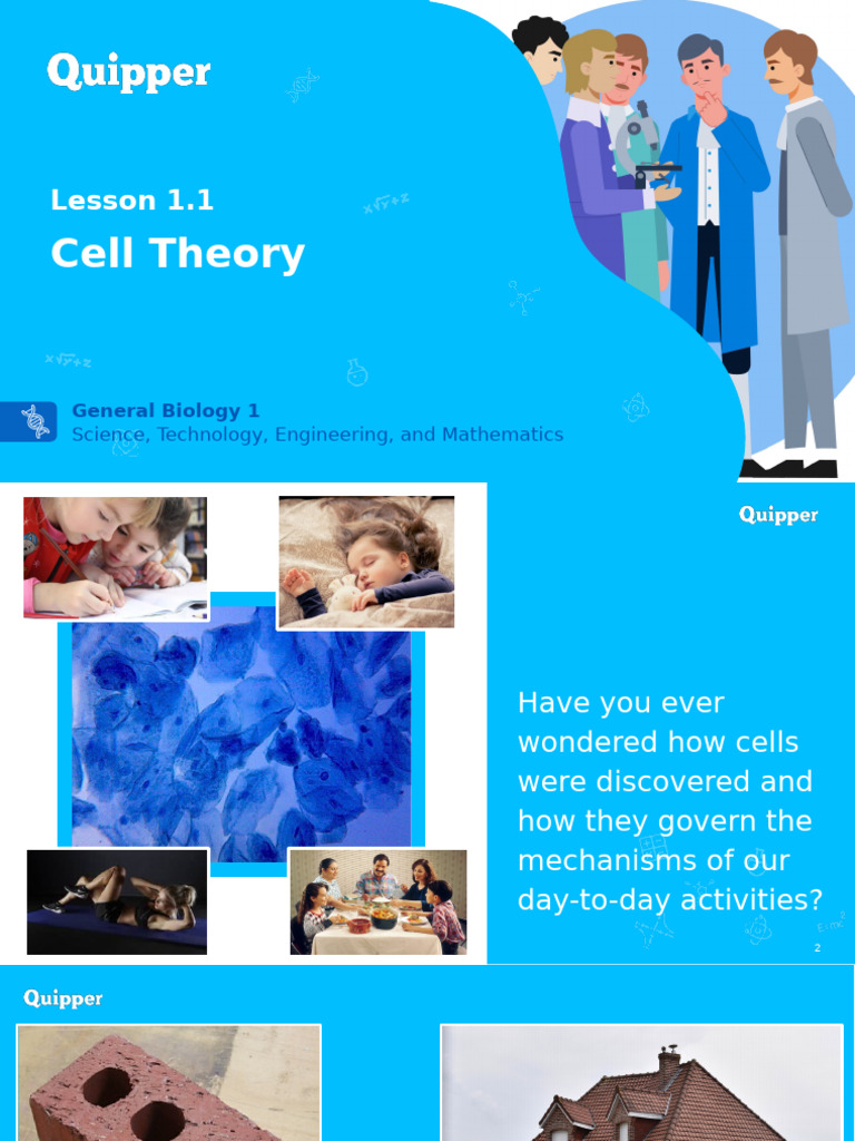 LESSON 1 Cell Theory 2 | PDF | Cell (Biology) | Homeostasis