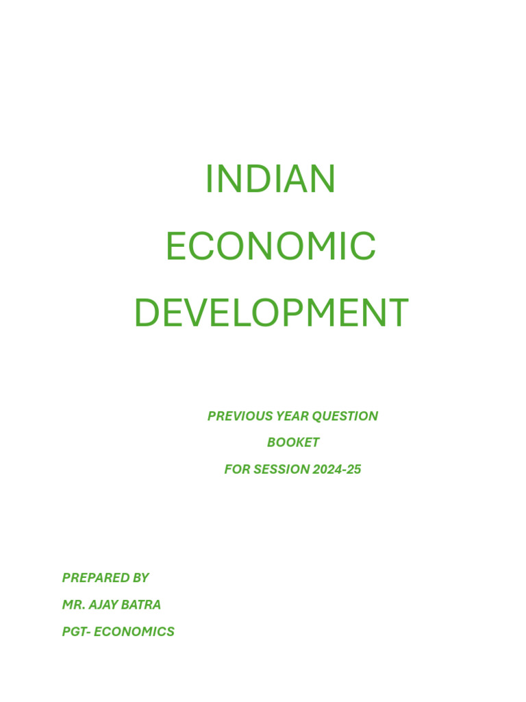IED - Booklet - Ajay Batra 2024-25 | PDF | Workforce | Labour Economics