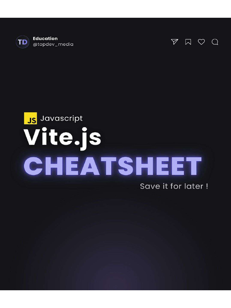 Vite - Js Cheatsheet | PDF