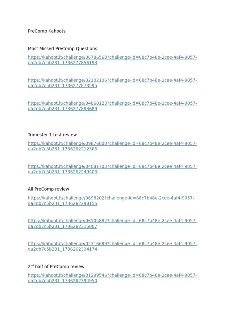 Biology Kahoots | PDF